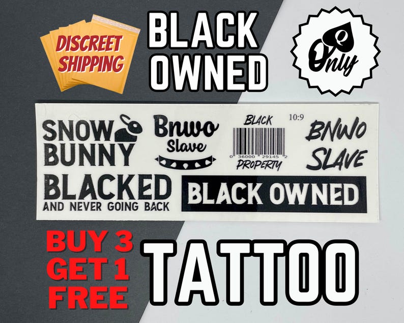 Black Owned Temporary Tattoo, QOS Tattoo, BNWO, BBC Tattoo, Queen of ...