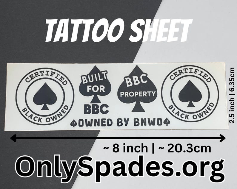 Certified Black Owned Temporary Tattoo, QOS Tattoo, BNWO, BBC Tattoo ...