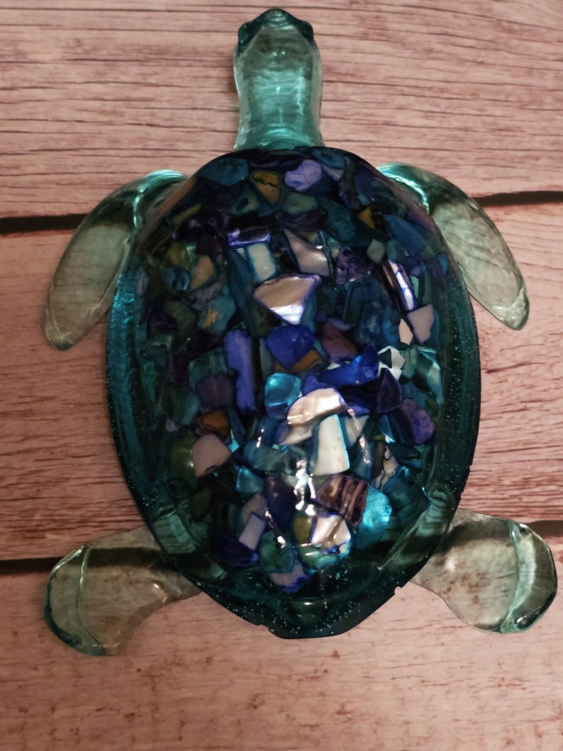 Beautiful Resin Turtle With Mosaic Pieces - Etsy
