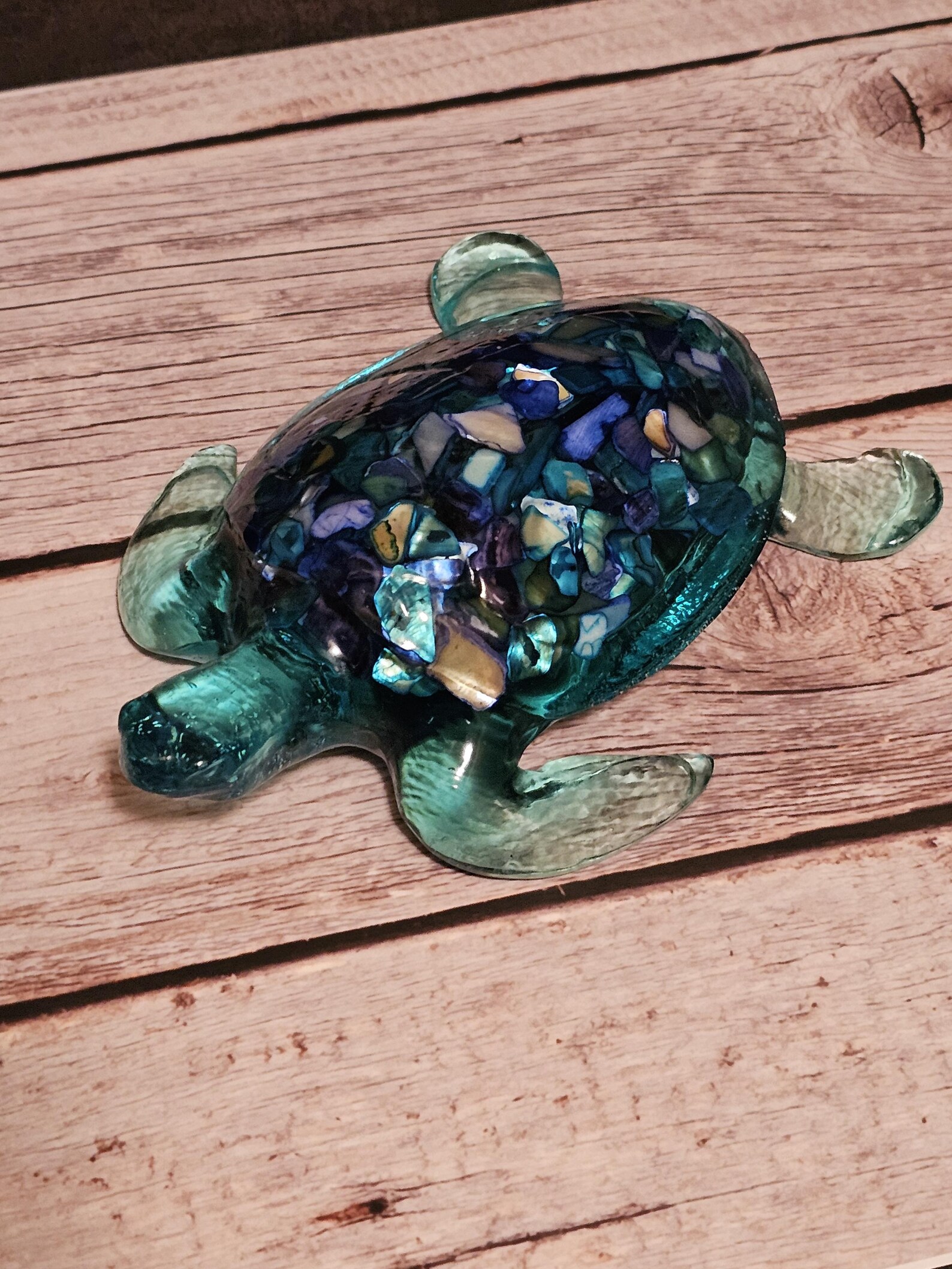 Beautiful Resin Turtle With Mosaic Pieces - Etsy