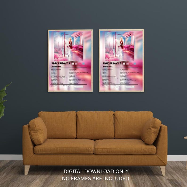 Nicki Minaj 'pink Friday 2' Album Poster, Minimalist Tracklist Art ...