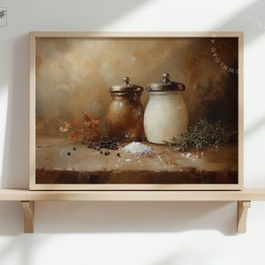 Printable Spice Shakers Art, Cottage Kitchen Wall Art, Still Life Print ...