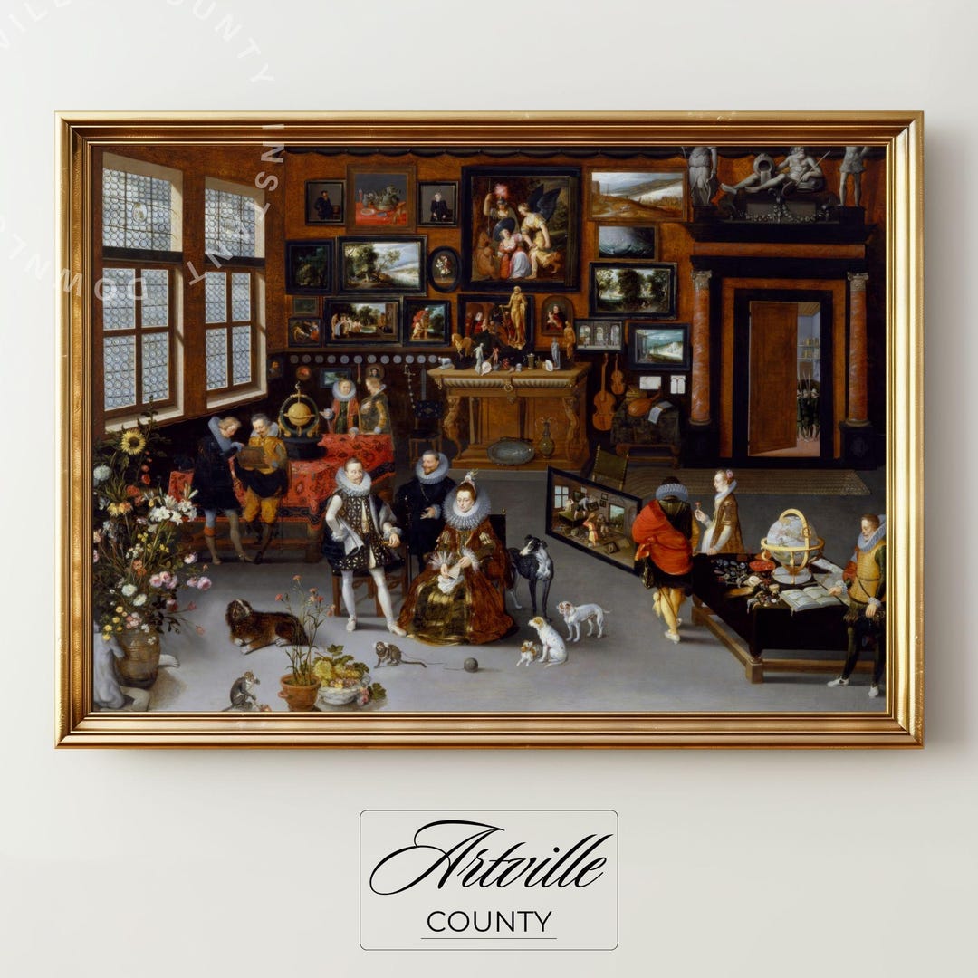 Baroque Gallery of Paintings Wall Art, Vintage Old Masters Painting ...