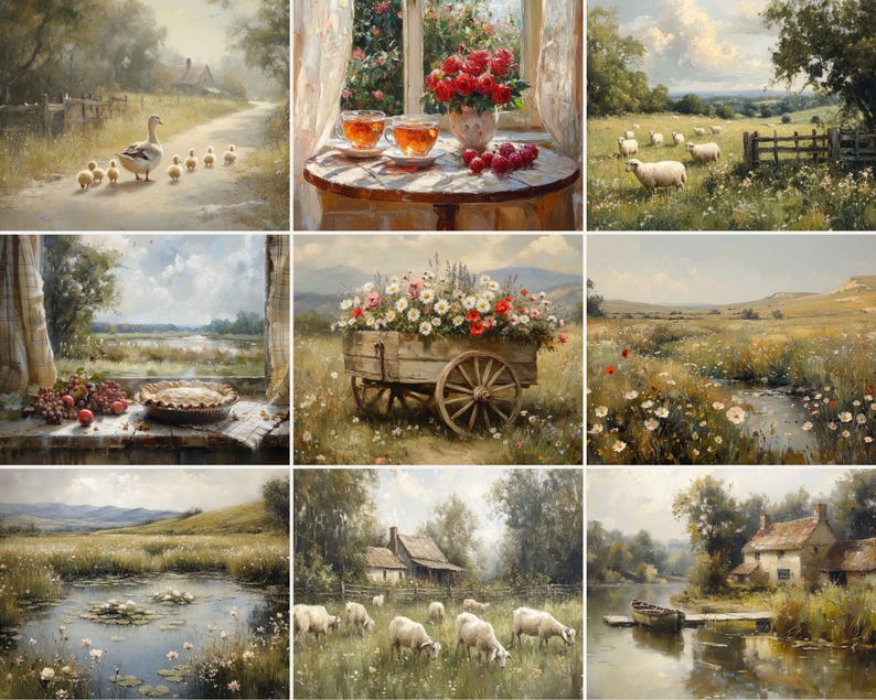 100+ Printable Spring and Easter Wall Art, Vintage Country Gallery ...