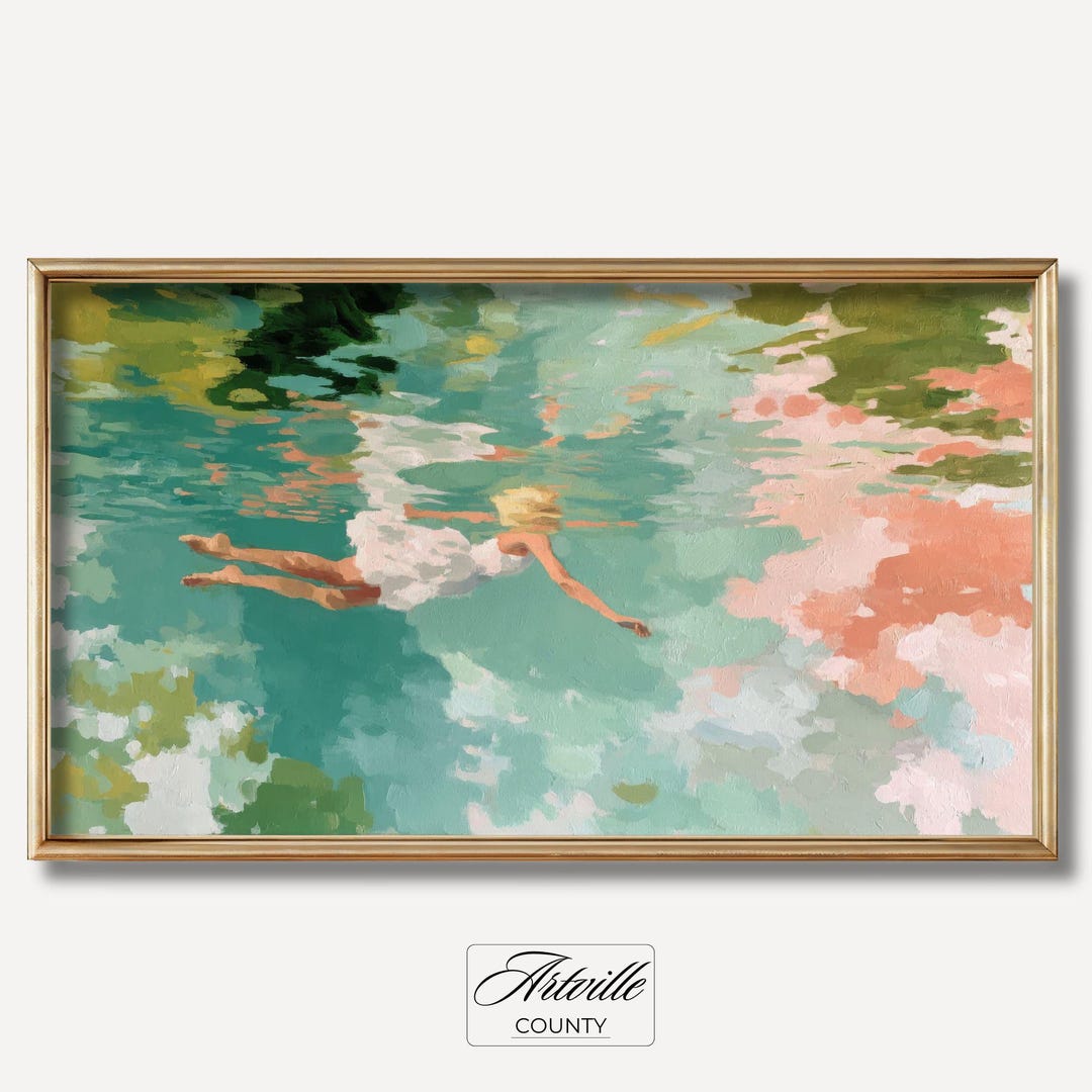 Summer Frame TV Art, Underwater Ocean Painting for Samsung Smart TV ...