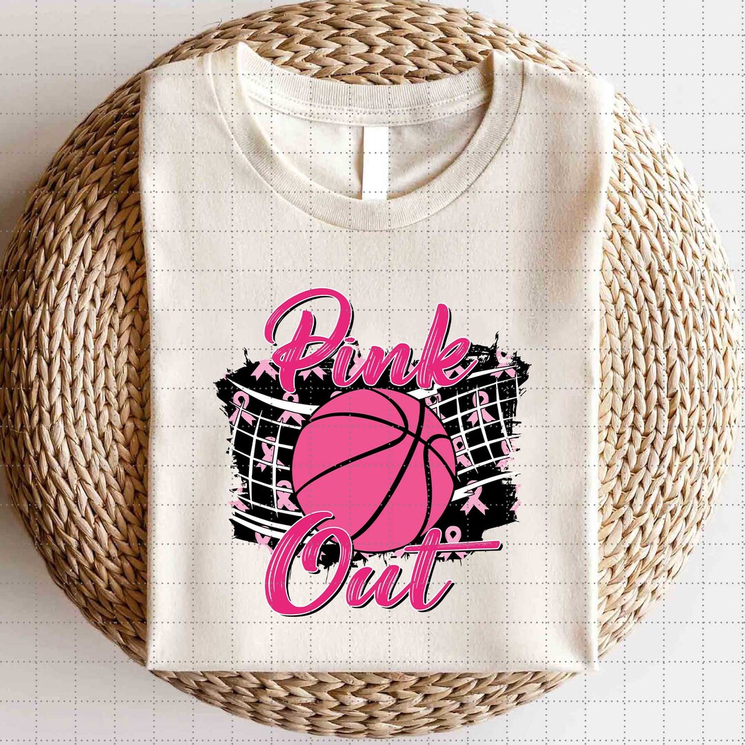 Breast Cancer Basketball Pink Out Png, Breast Cancer, Pink Ribbon ...
