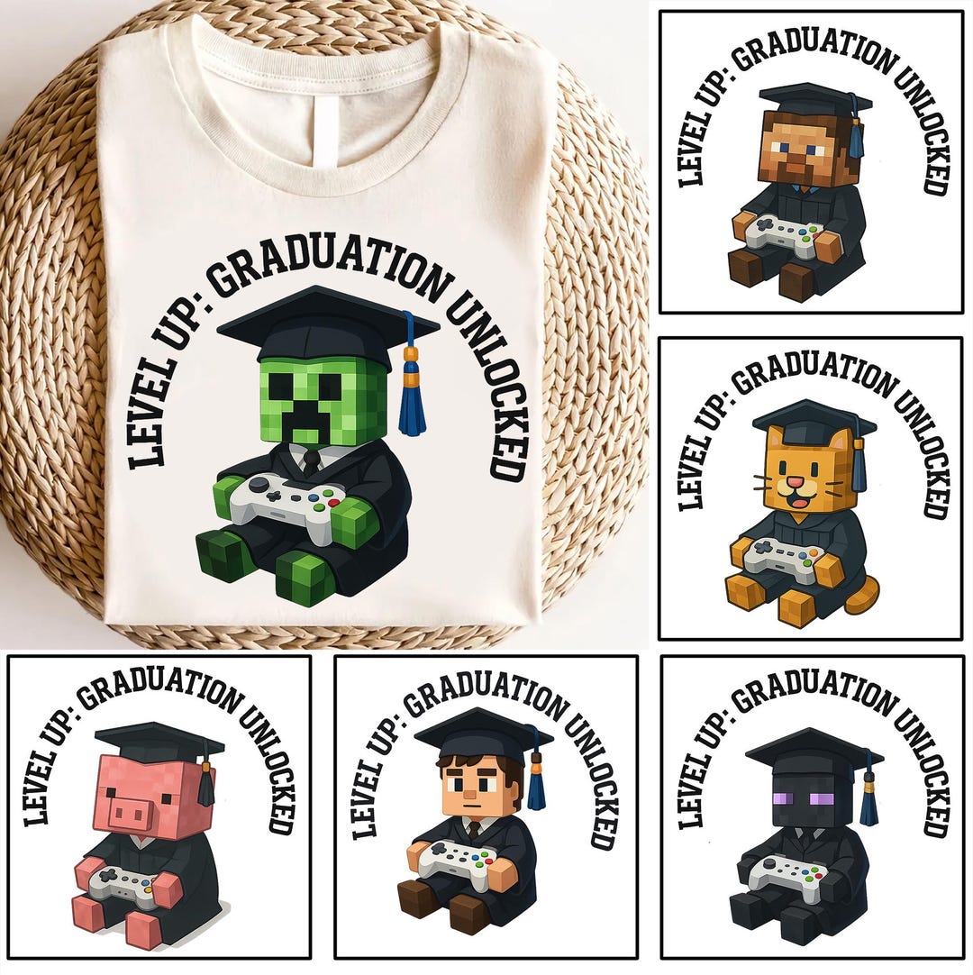 Bundle Graduation Gamer 2025 Png, Level up Graduation Unlocked Png ...