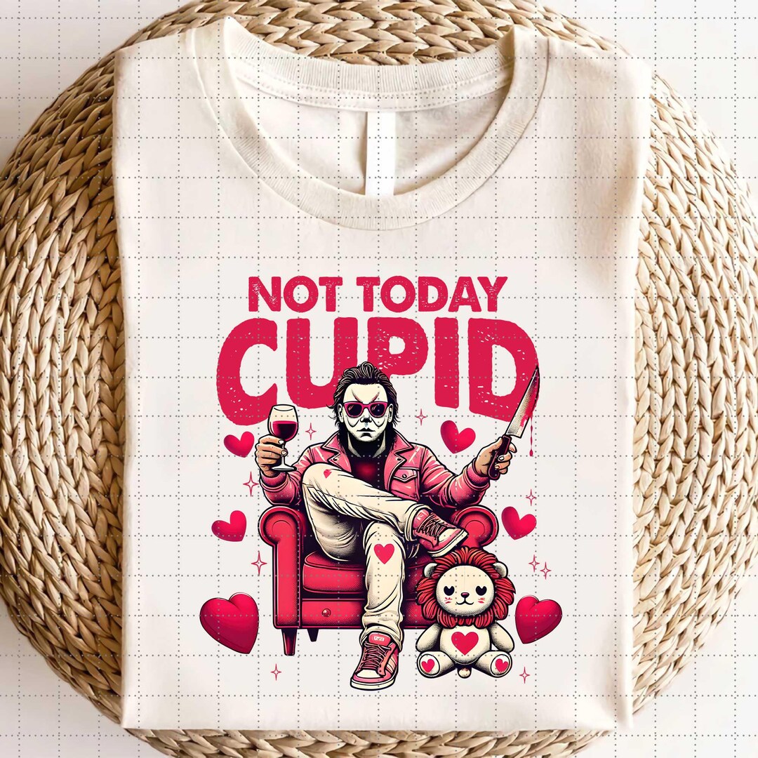 Retro Not Today Cupid Png, Horror Characters Valentine Png, Valentine ...