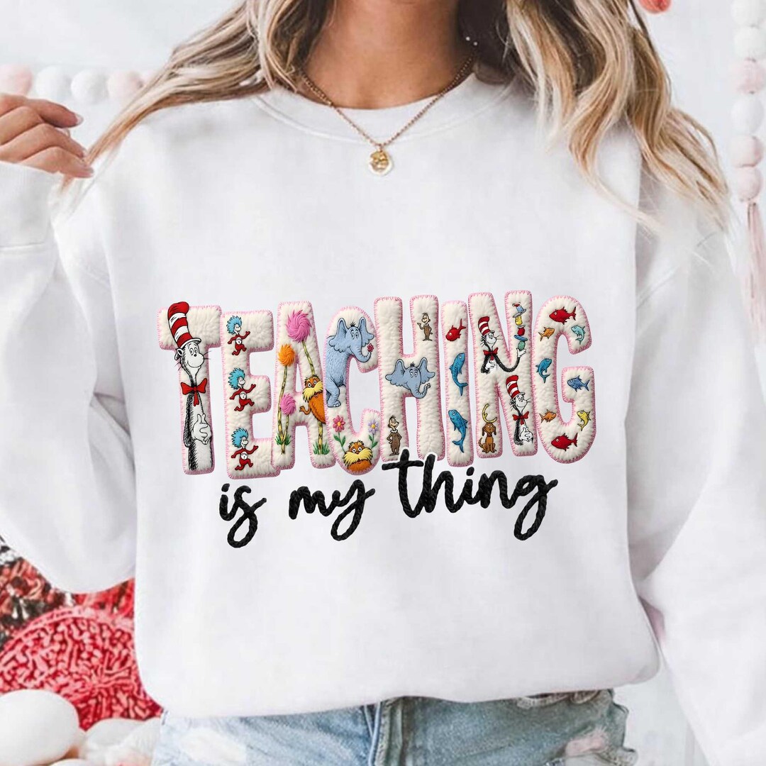 Faux Yarn Teaching is My Thing Png, Latch Hook Yarn Crochet Dr Suess ...