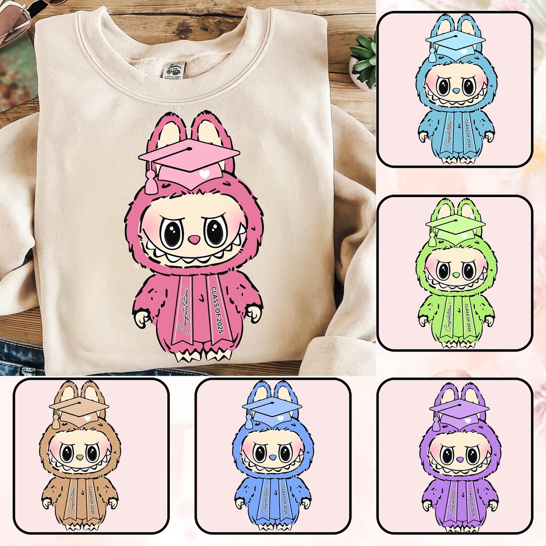 Monsters Graduation Cap Png Bundle, Pink Doll Graduate 2025 Png, Funny ...