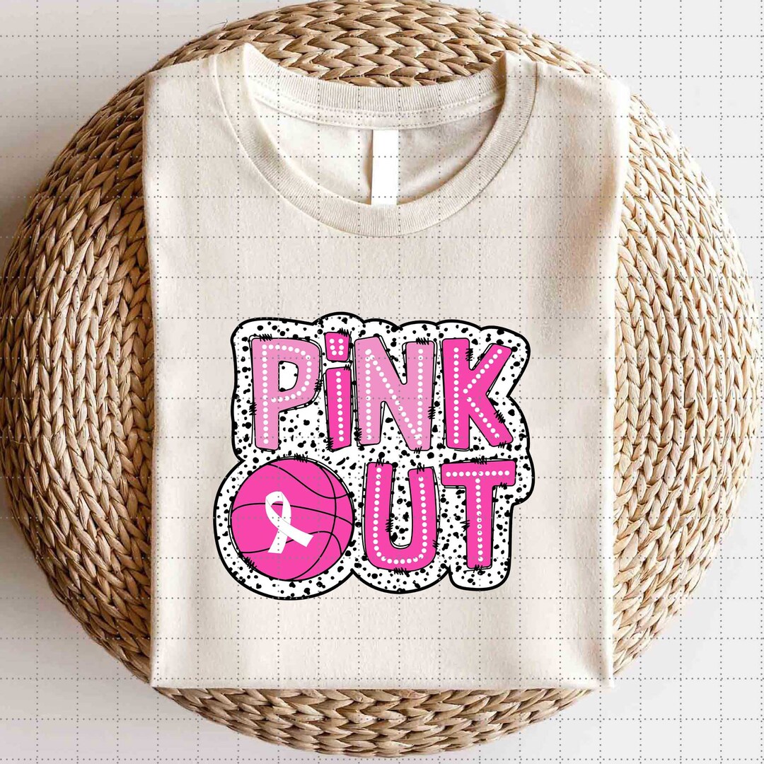 Breast Cancer Basketball Pink Out Png, Breast Cancer, Pink Ribbon ...
