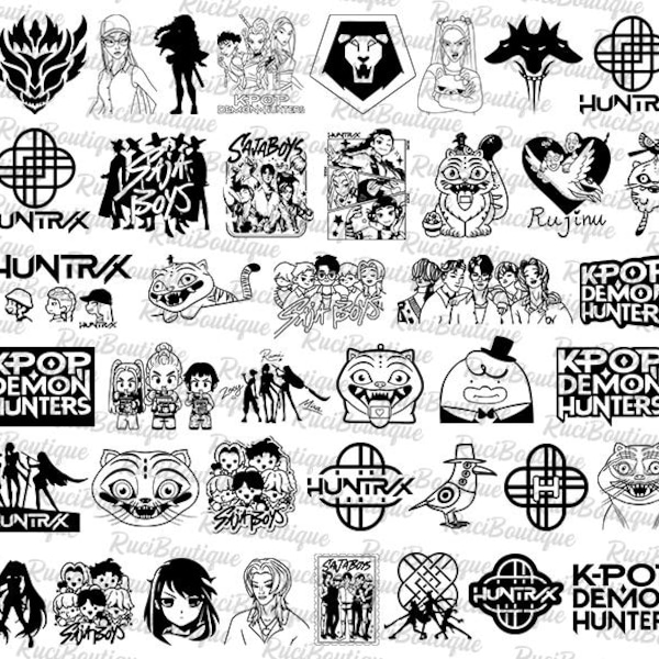 Kpop Demon Hunters Outline - Etsy