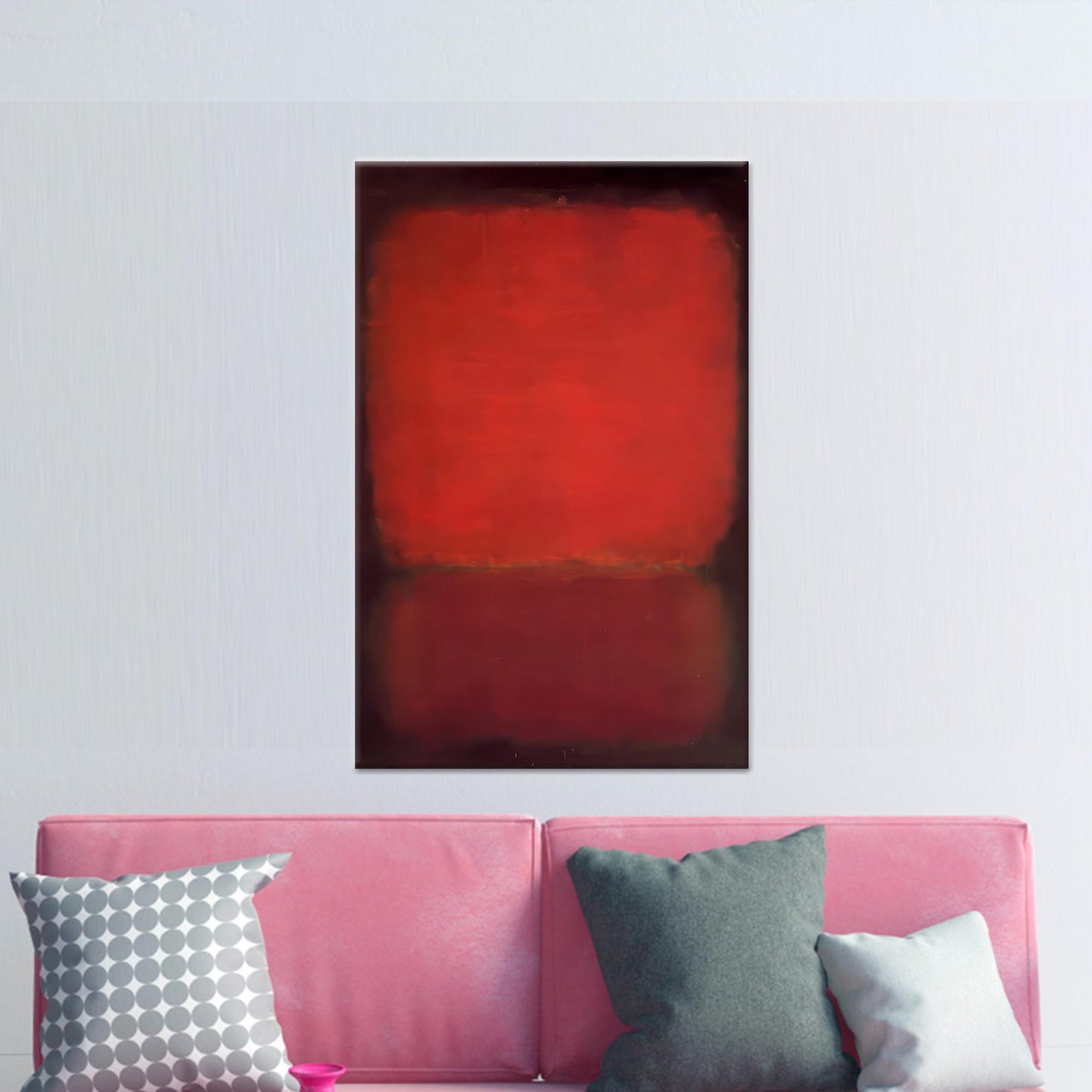 Red and Black Art, Minimal Canvas Art, Modern Canvar Decor, Abstract ...