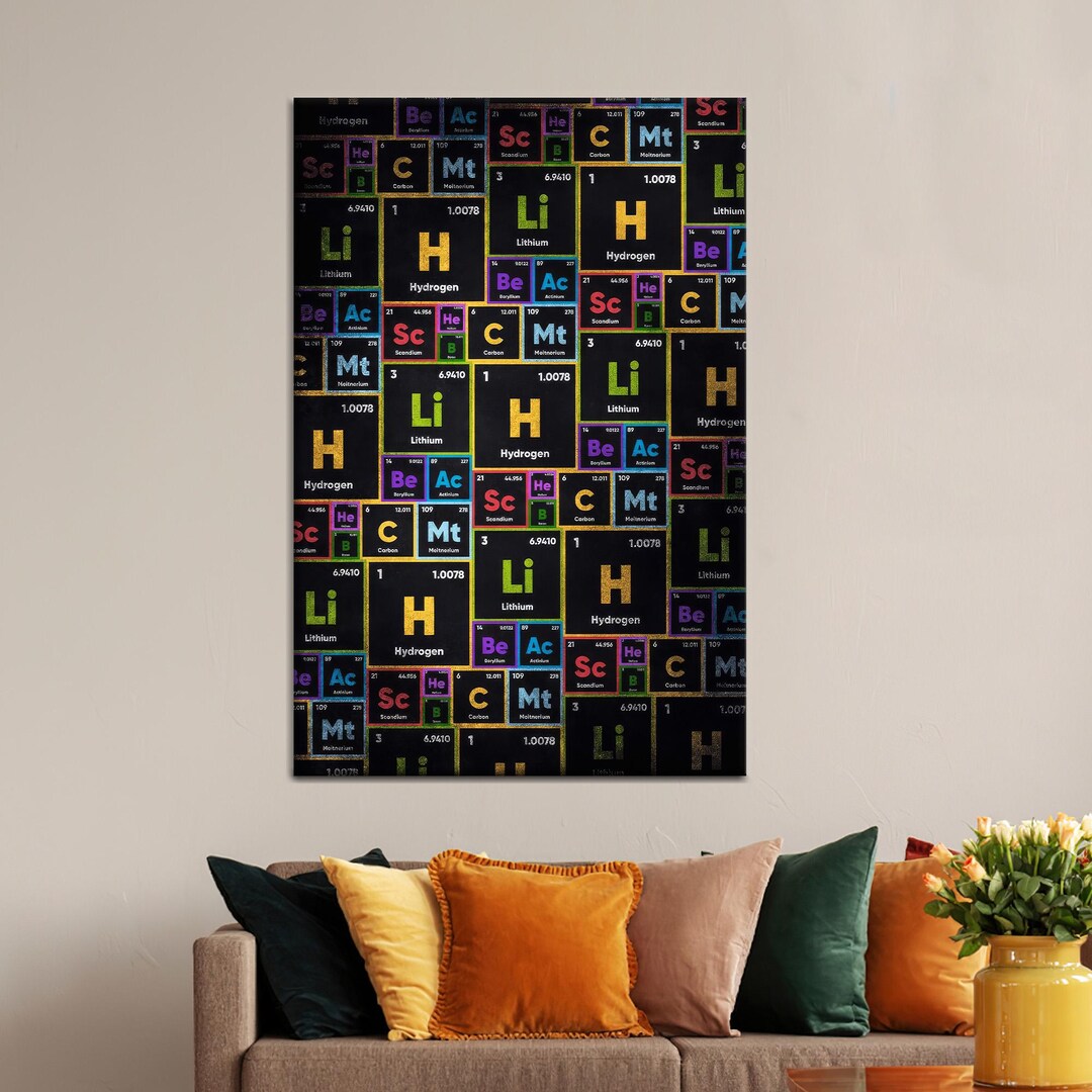 Modern Artwork, Periodic Table Artwork, Chemistry Poster, Table Printed ...