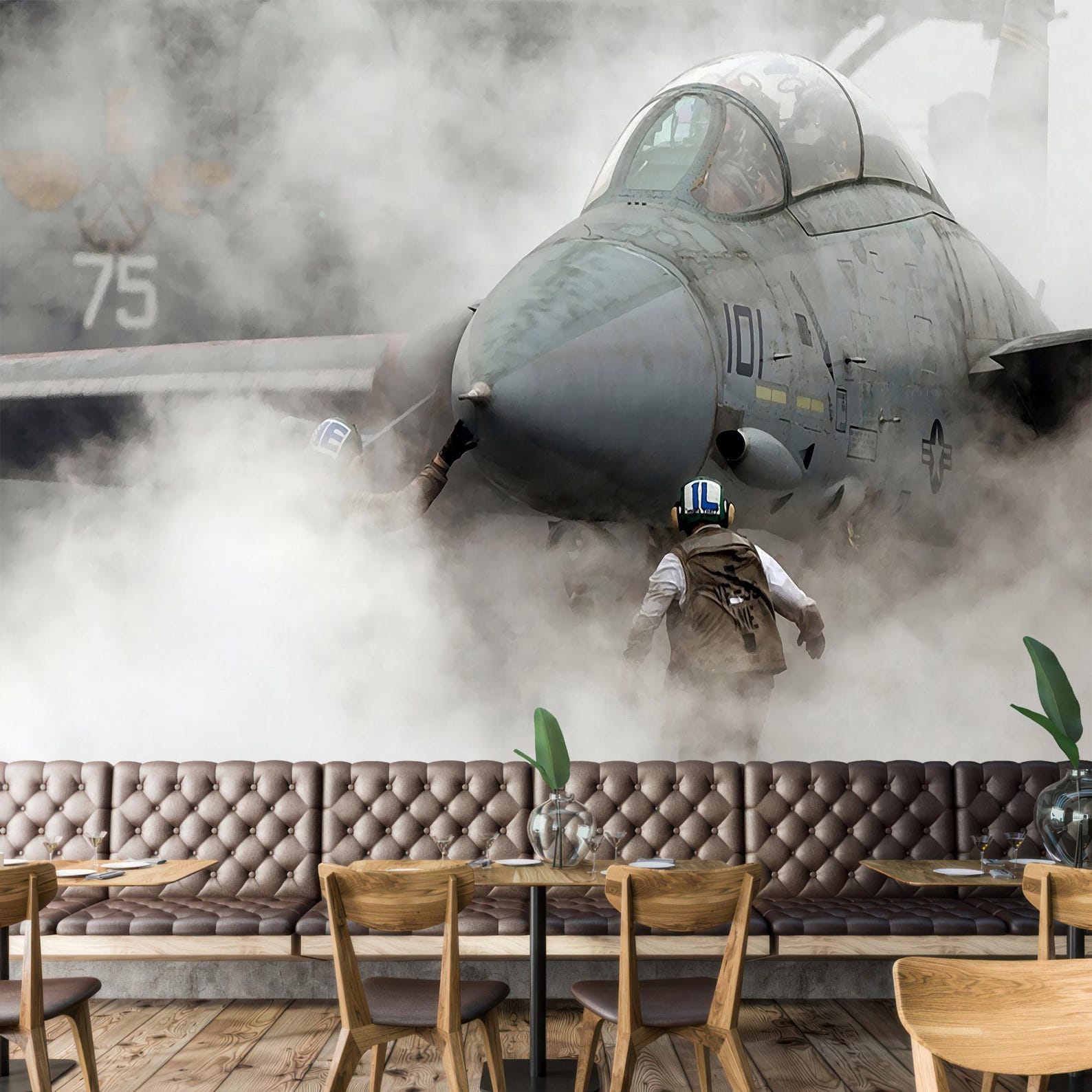 Fighter Jet Wallpaper, Aircraft Carrier Wall Mural, Warplane Wall Art ...