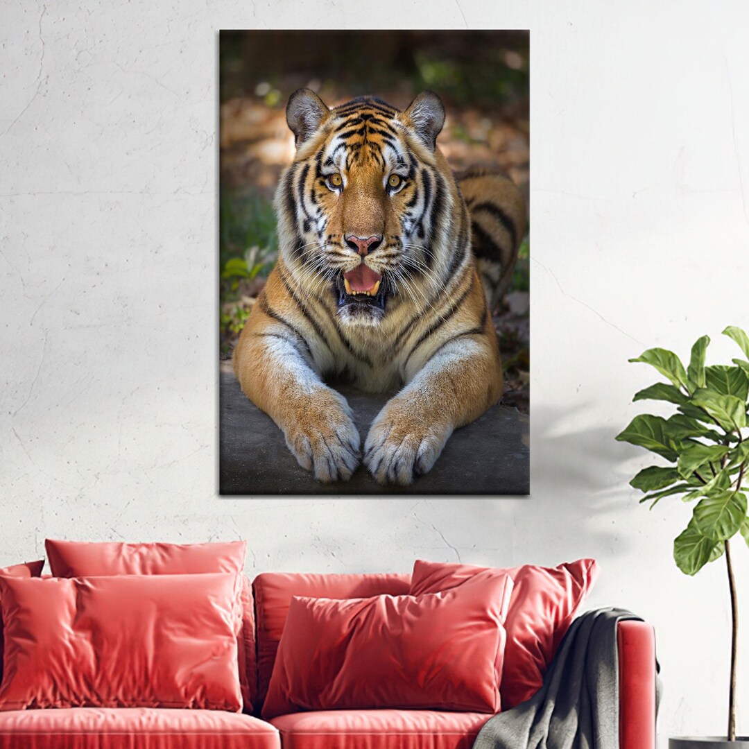 Majestic Tiger Portrait Canvas Print: Wildlife Wall Art - Etsy UK