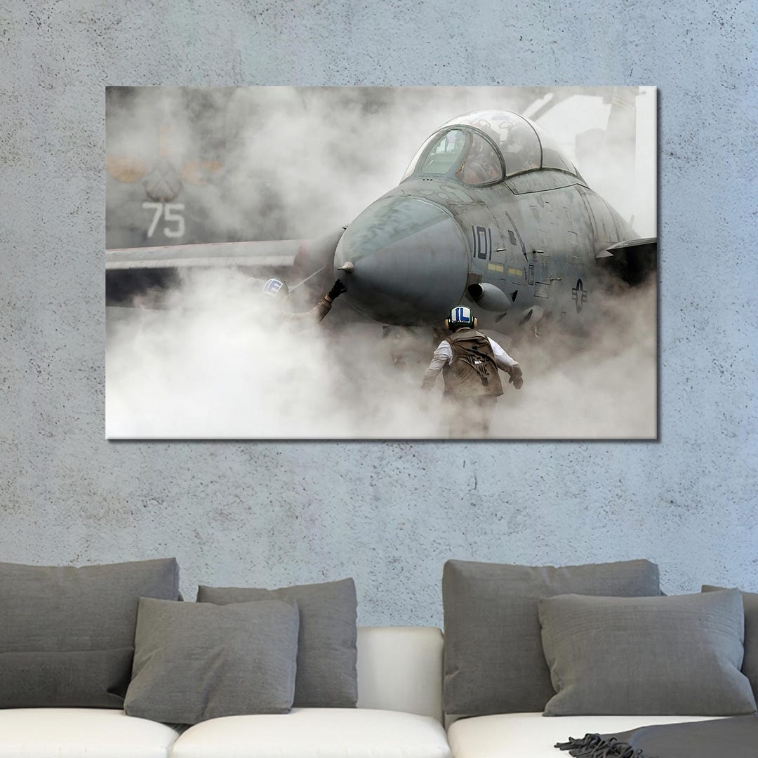 Fighter Jet Canvas Art: Dynamic Military Aircraft Print - Etsy