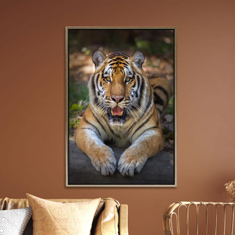 Majestic Tiger Portrait Canvas Print: Wildlife Wall Art - Etsy UK