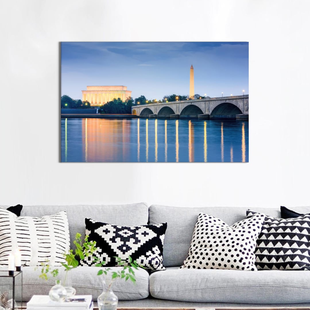 Washington DC Canvas Print: River Landscape Wall Art - Etsy UK