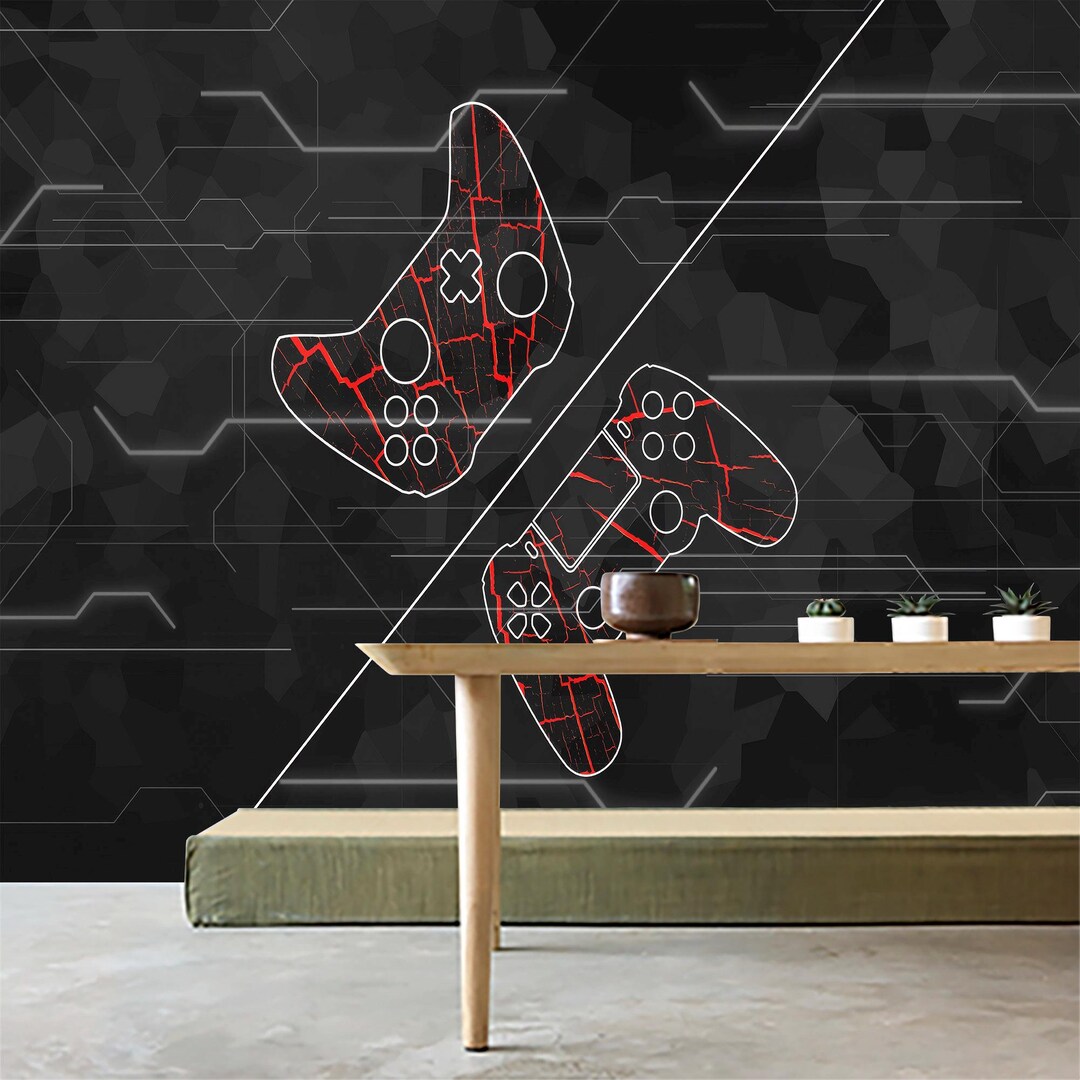 Gamer Wallpaper, Gaming Controller Wall Mural, Video Game Controller ...
