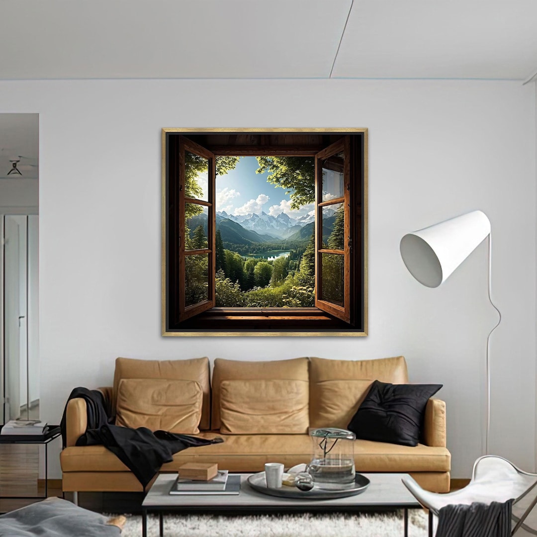 Window View Canvas Art: Nature Landscape Wall Decor - Etsy