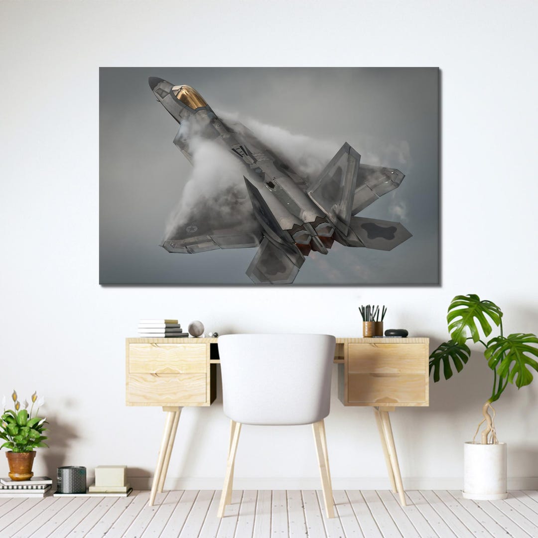 F-22 Raptor Canvas: Modern Fighter Jet Wall Art - Etsy