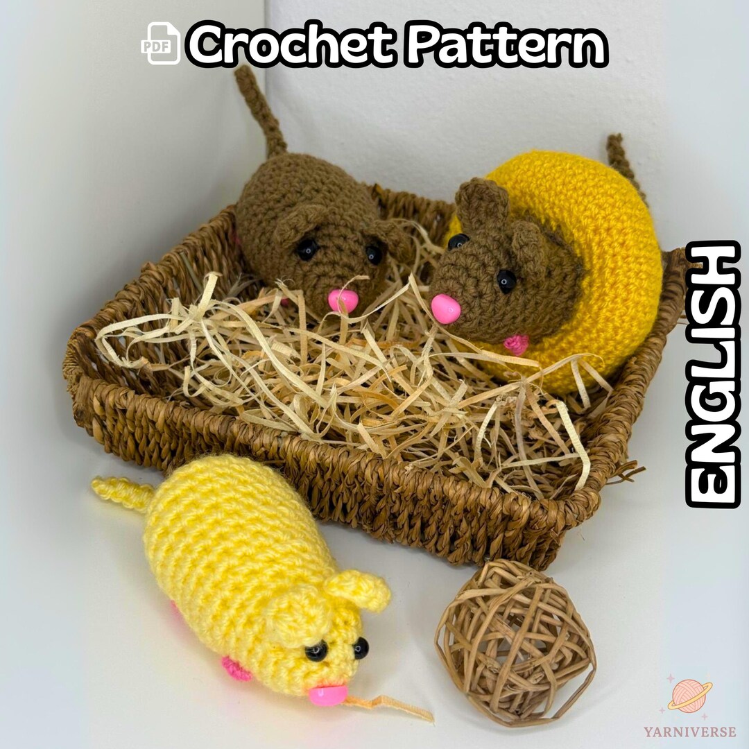 Little Mice Crochet Pattern PDF, Low-sew Amigurumi Mice Lovey Toy, Easy ...
