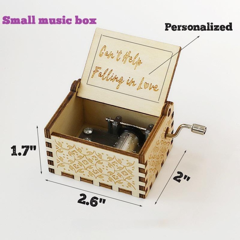 Personalized Wooden Ferris Wheel Music Box, Engraved Name Nursery Decor ...