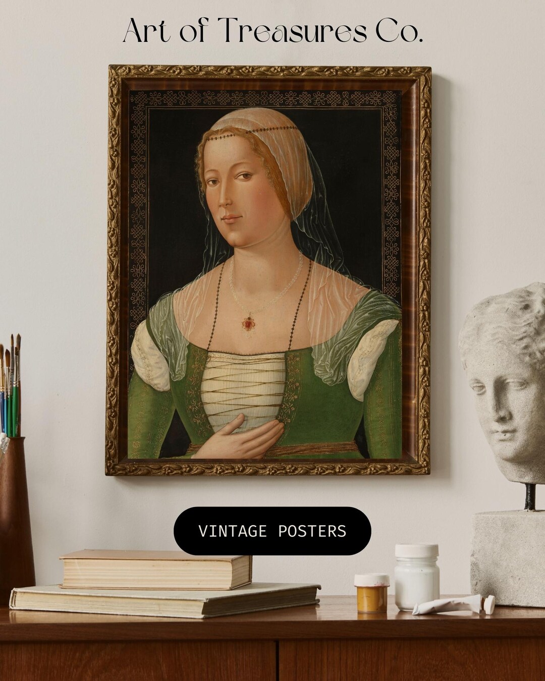 Instant Digital Art Renaissance Portrait Woman Printable Art Italian ...