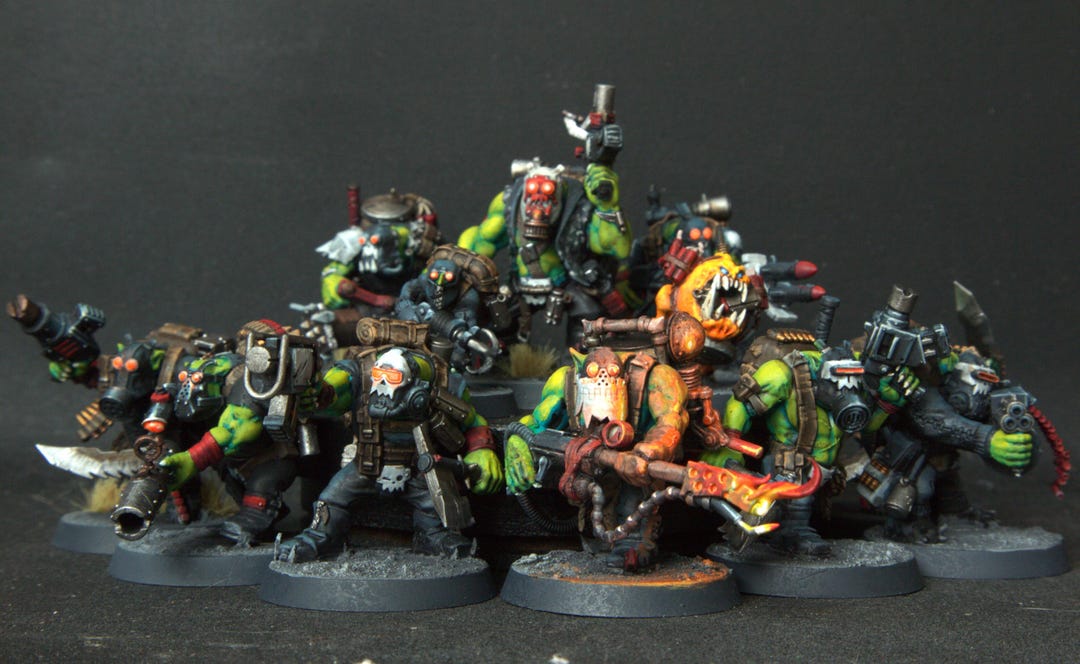 Pro Painted Grimmdark Ork Kommandos for 40k Kill Team Goff Clan - Etsy
