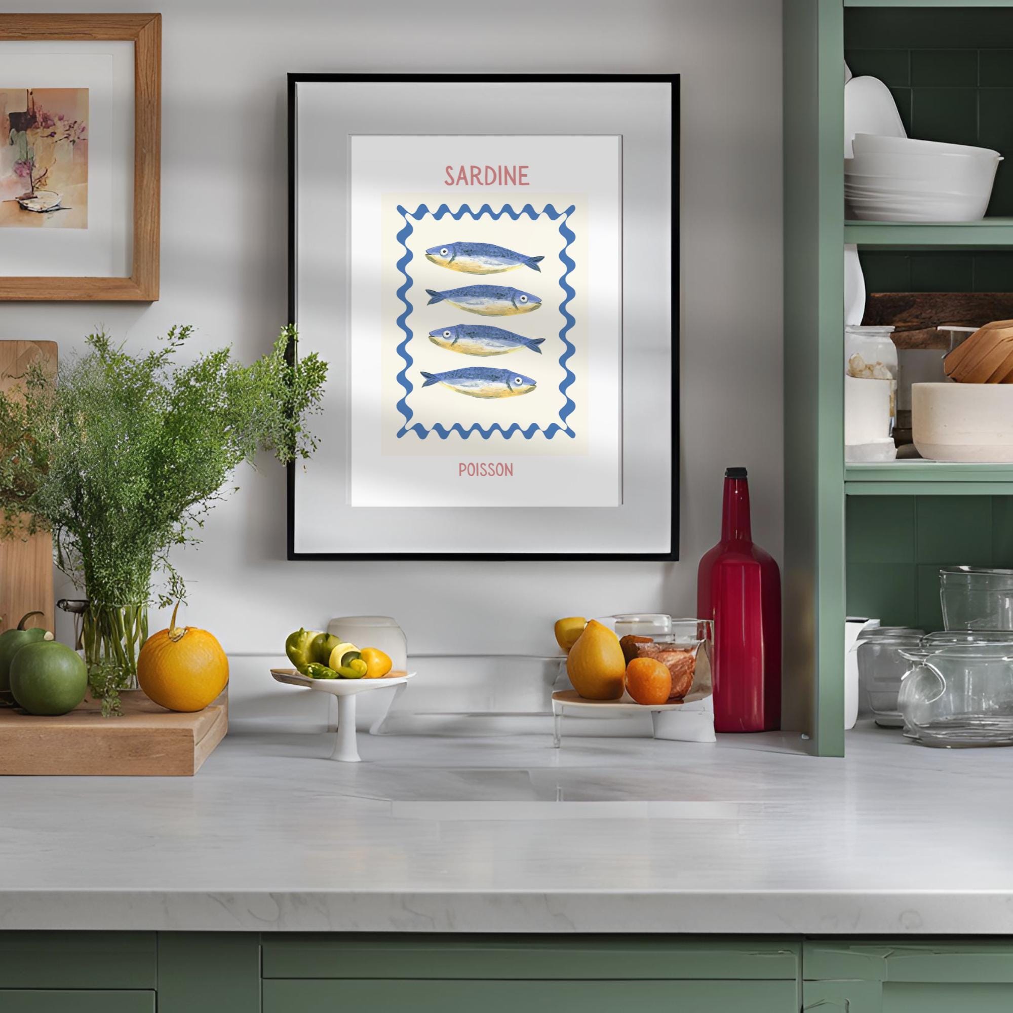 Sardines Poster, Sardines Wall Art, Retro Sardines Print, French Food ...