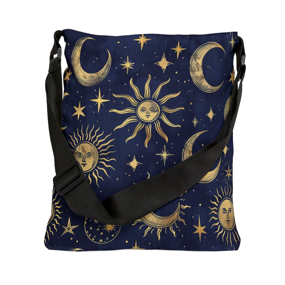 Celestial Tote Bag, Crossbody Tote, Stylish Mystical Design, Tote Bag ...