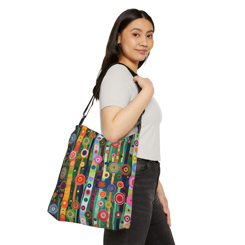 Boho Adjustable Tote Bag, Colorful Stylish Design, Crossbody Tote Bag ...