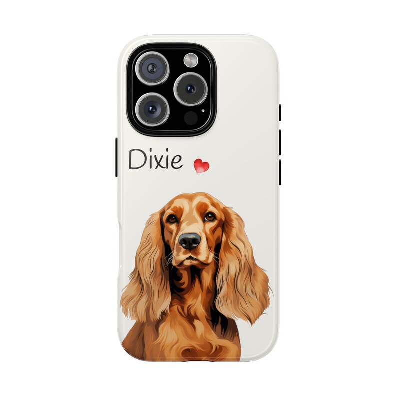 Cocker Spaniel Phone Case, Personalized Dog Phone Case, iPhone 12, 13 ...