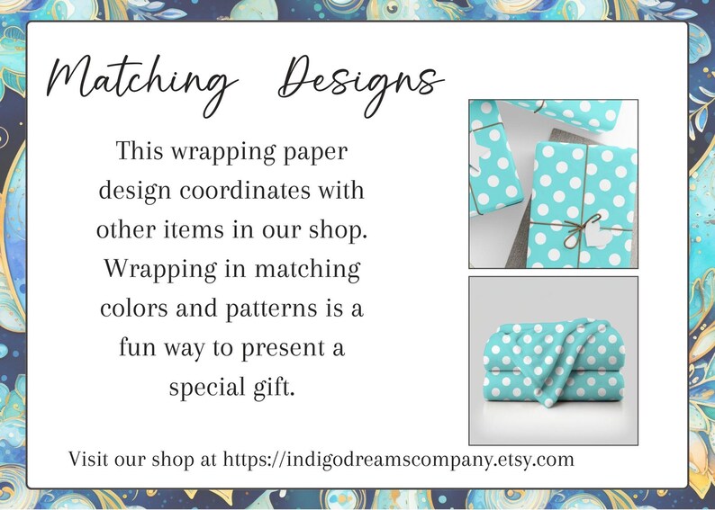 Polka Dot Wrapping Paper, Blue Polka Dot Gift Wrap, Matching Gift Wrap ...