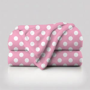 Pink Polka Dot Blanket, Soft Pink Baby Velveteen Blanket, Pink Accent ...