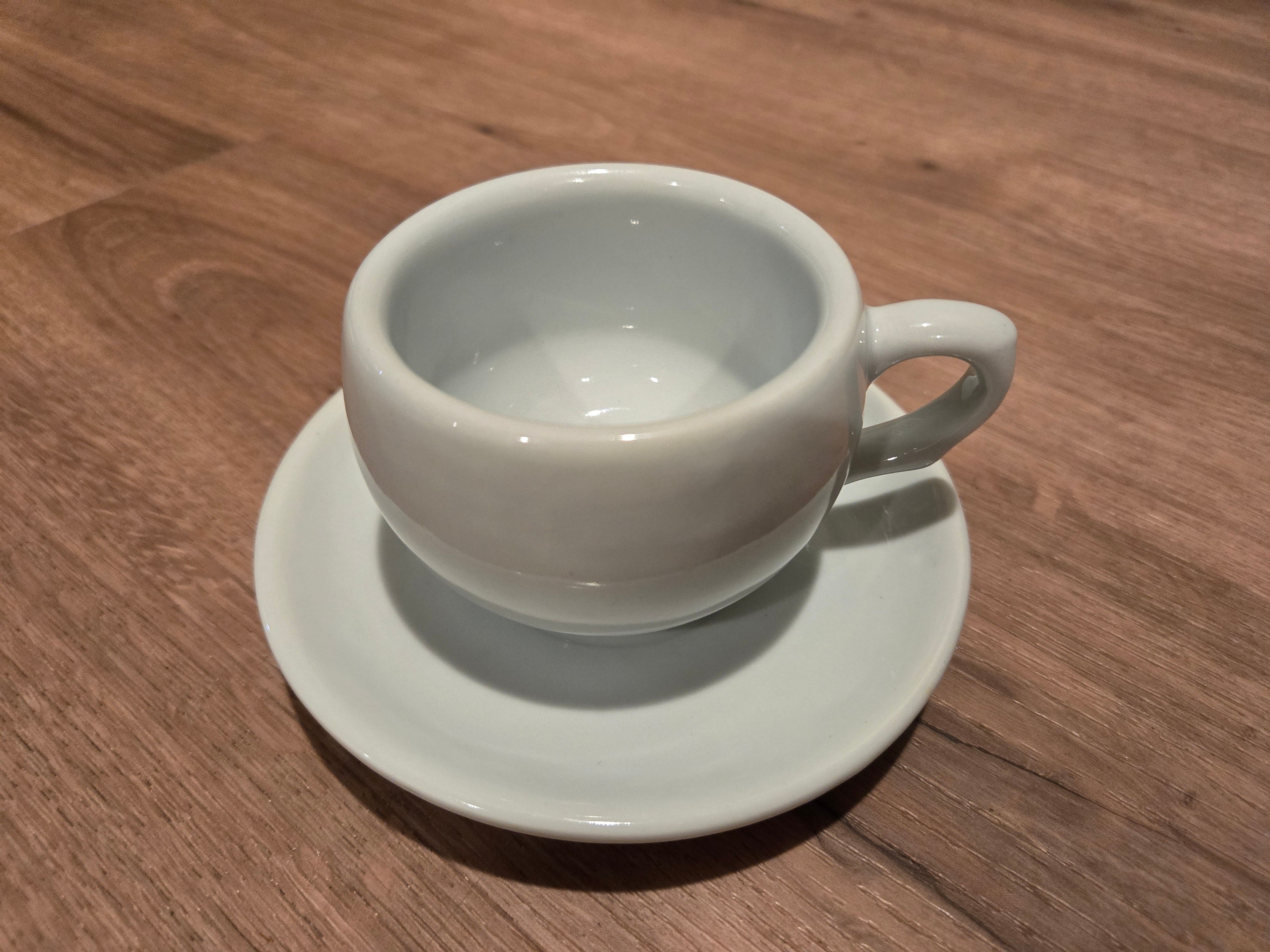 Korean Vintage Ceramic Teacup and Saucer Set of 5+1, Handmade by Master ...