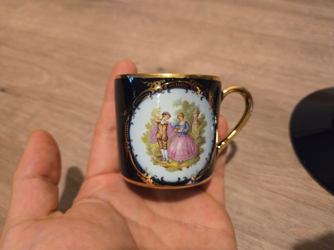 Limoges Castel France 22k Gold Teacup and Saucer Set Vintage Made in ...