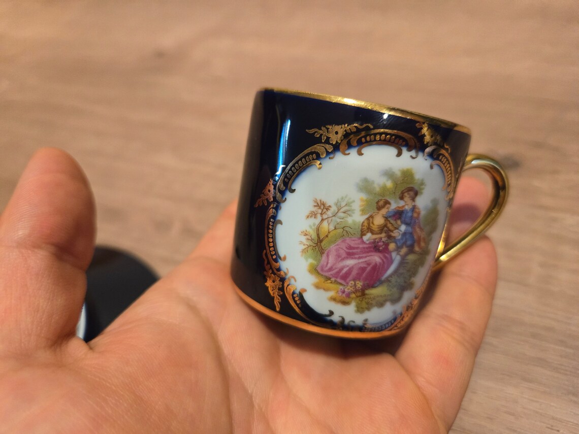 Limoges Castel France 22k Gold Teacup and Saucer Set Vintage Made in ...