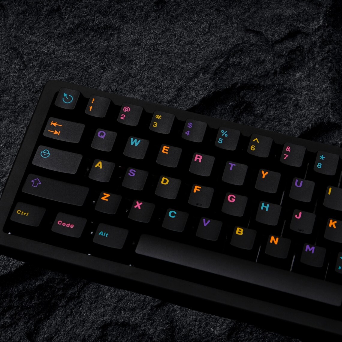 136 Key Black Underworld Theme Keycaps Set, Double Shot PBT Keycaps ...