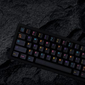 136 Key Black Underworld Theme Keycaps Set, Double Shot PBT Keycaps ...