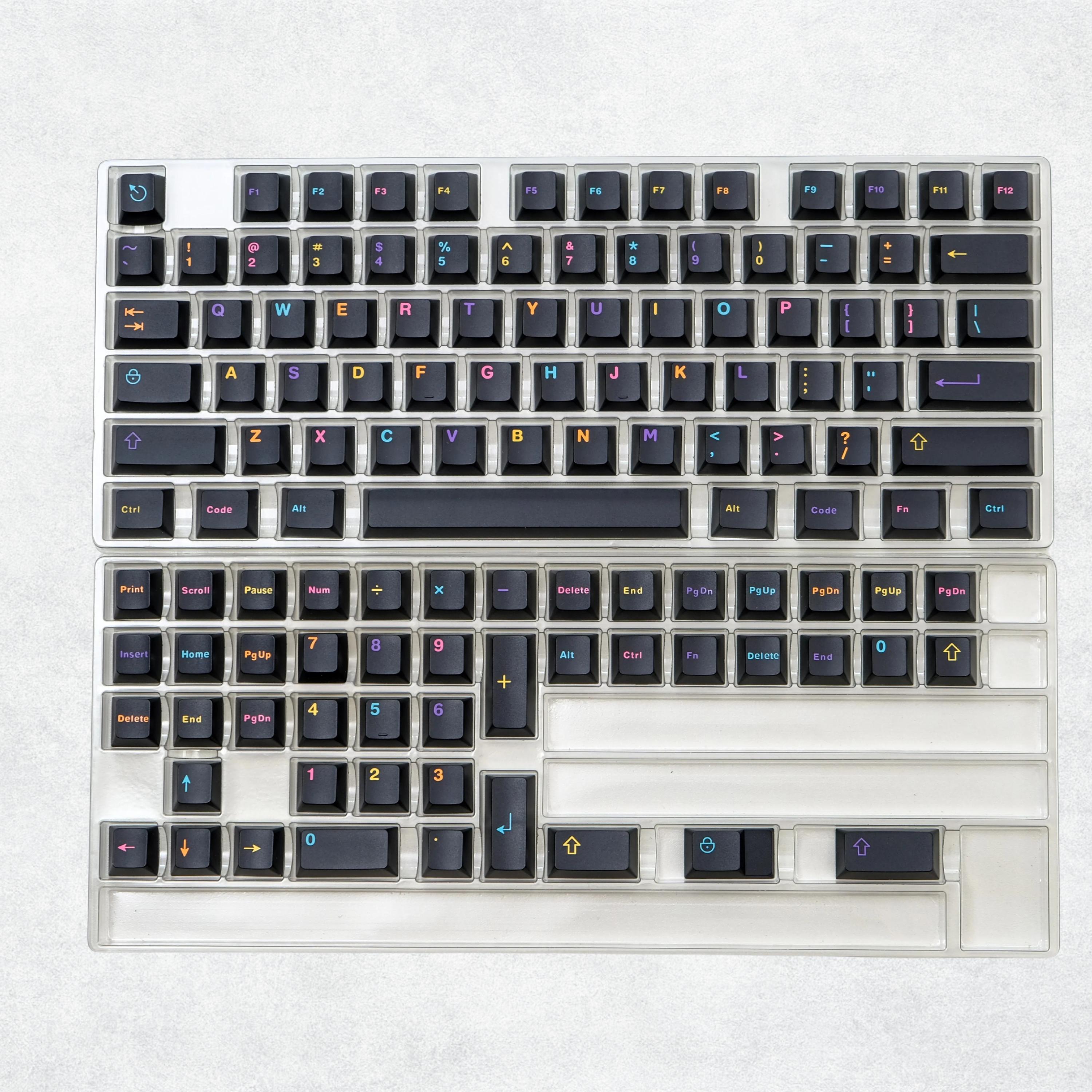 136 Key Black Underworld Theme Keycaps Set, Double Shot PBT Keycaps ...