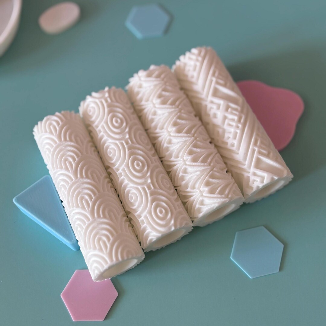 Art Deco Pattern Texture Roller, Texture Roller, Polymer Clay Texture ...