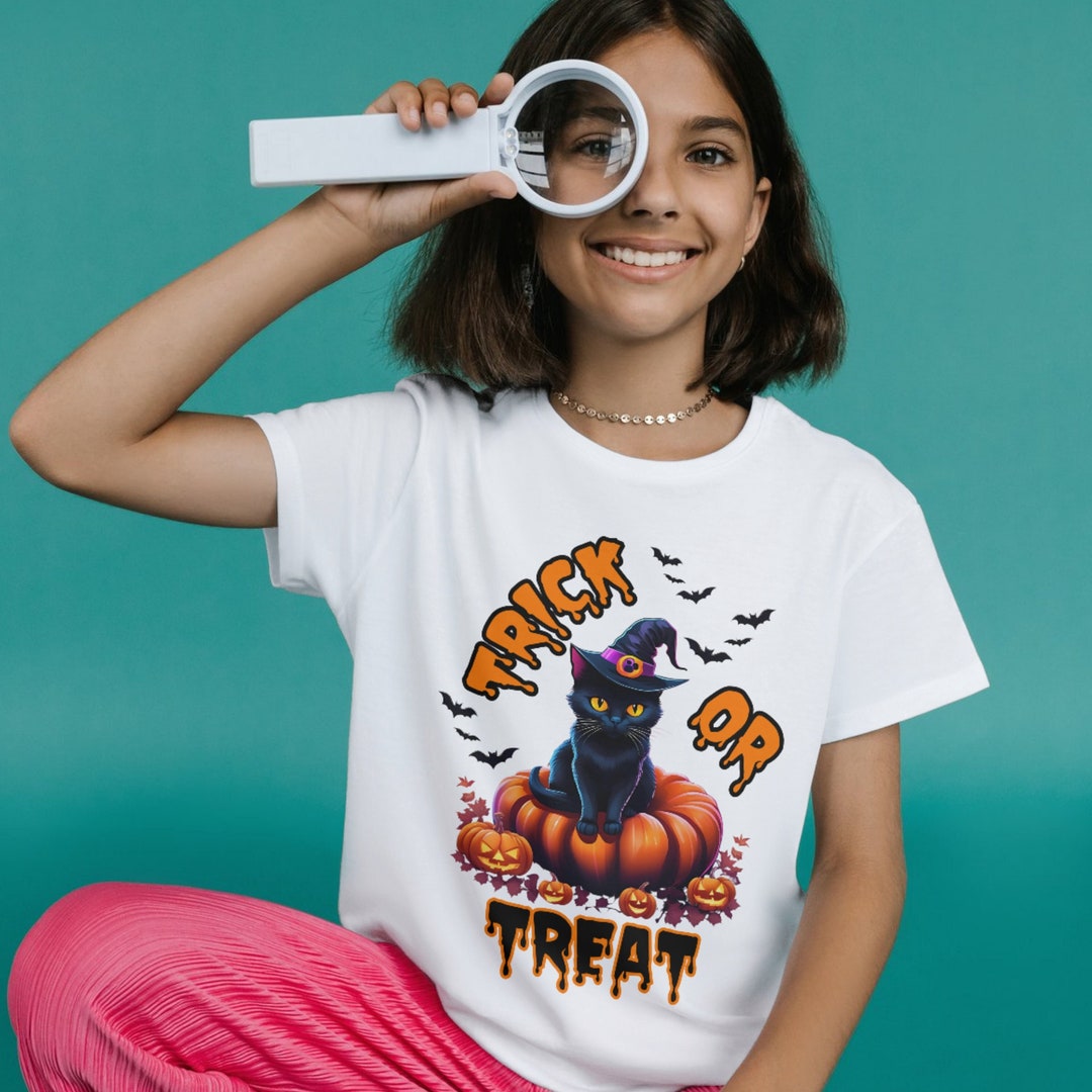 Trick or Treat Cat PNG, Cat Halloween Png, Embroidery Cat PNG ...