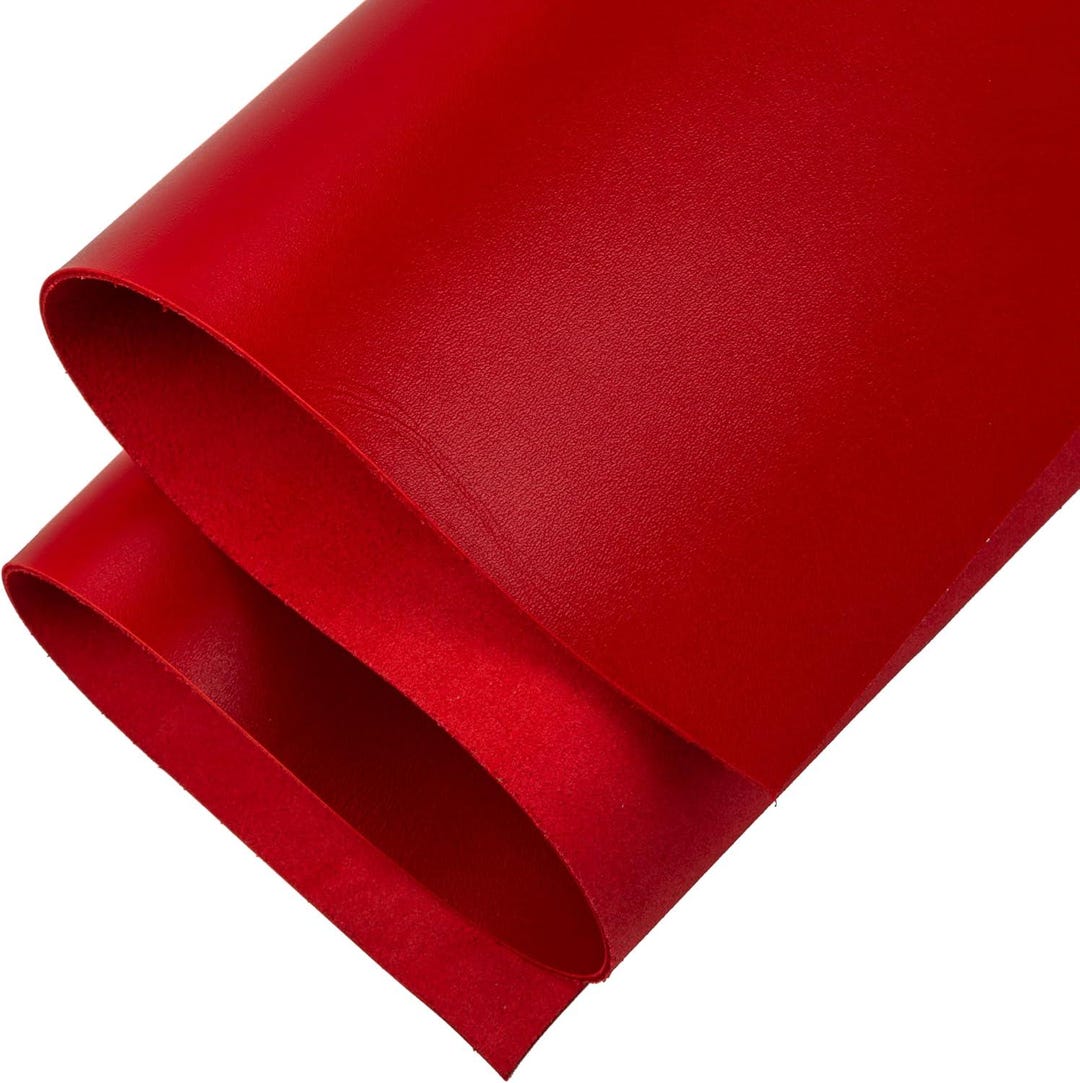 Genuine Red Leather Sheets for Crafts, Leather Square 2.0MM Thick ...