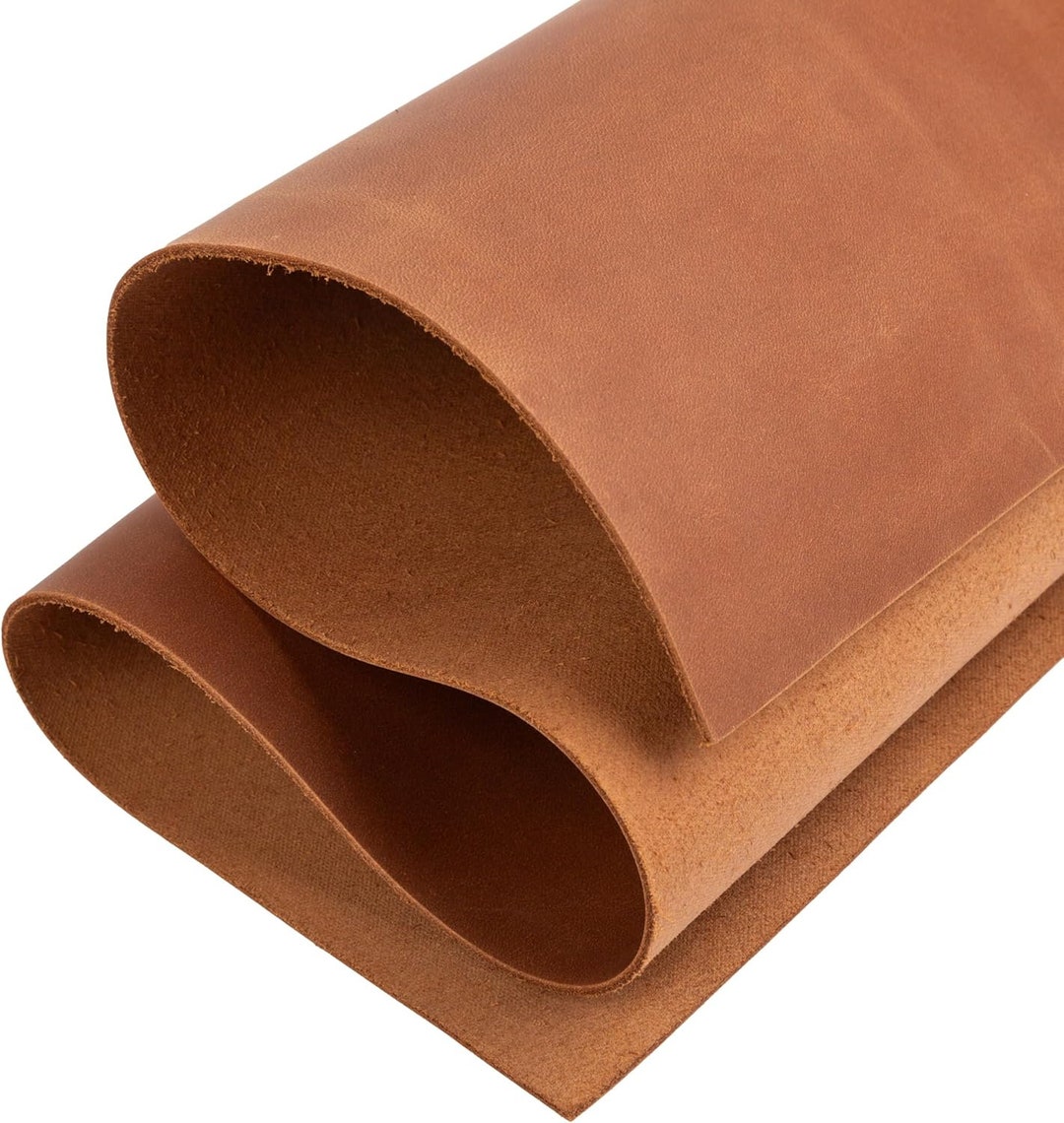 Light Brown Leather Sheet: 2mm Thick Cowhide for Crafts 12x24 Inch ...