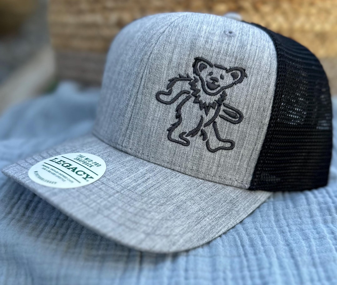Dancing Bear Dead Head Snapback Hat - Etsy