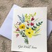 Get Well Soon Card, Watercolor Card, Flowers - Etsy