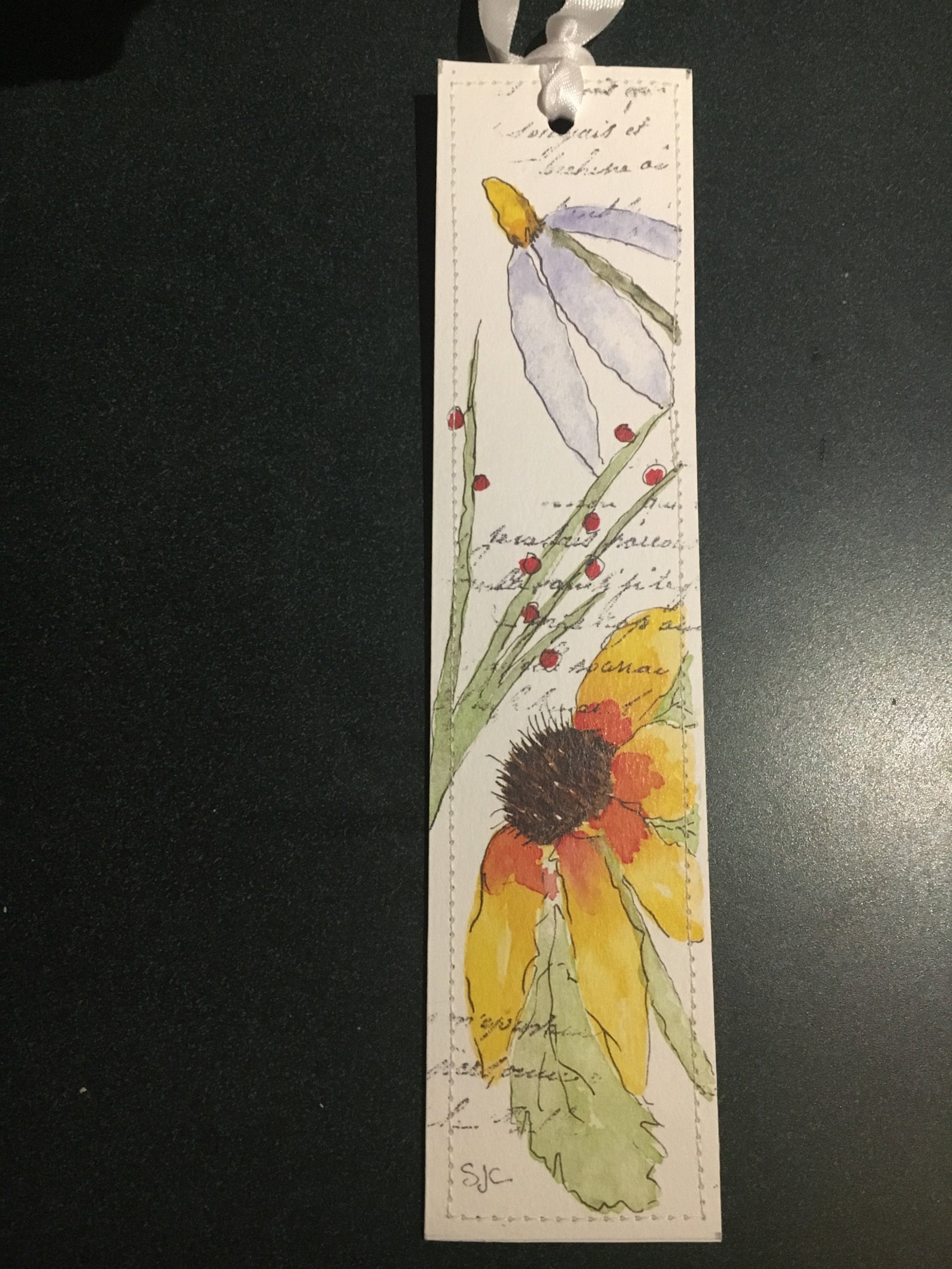 Sunflower Watercolor Bookmark - Etsy