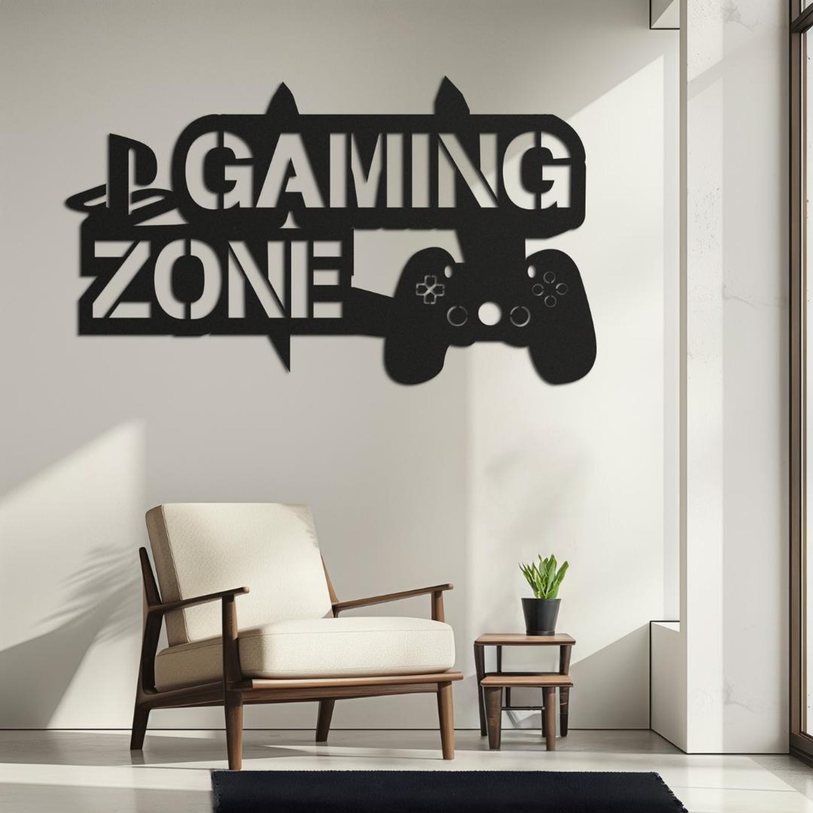 Gaming Zone Metal Wall Art, Game Room Decor, Wall Hangings, Gift for ...